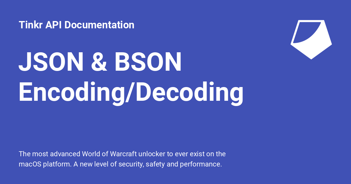Json And Bson Encodingdecoding Tinkr Api Documentation 0484