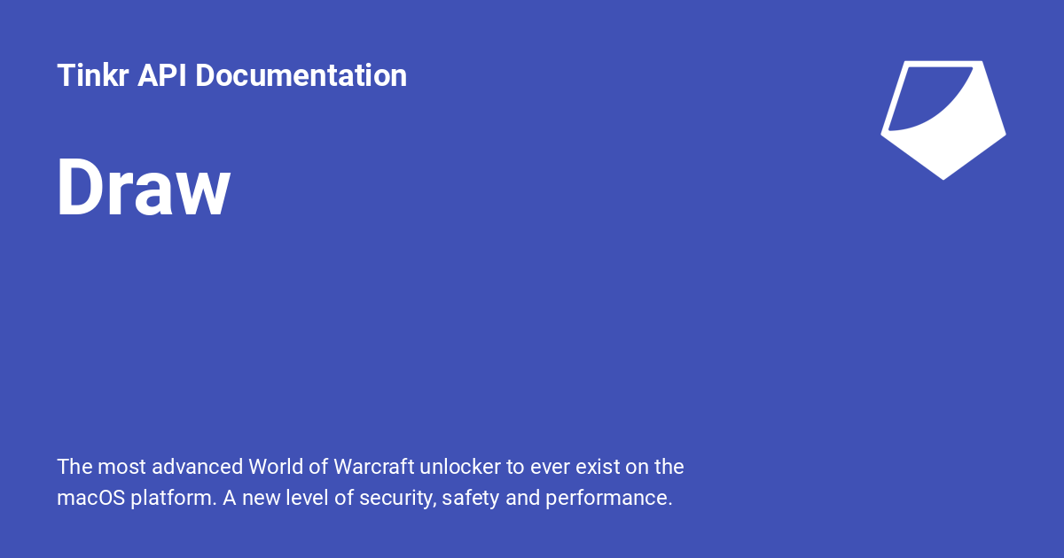 Draw - Tinkr API Documentation