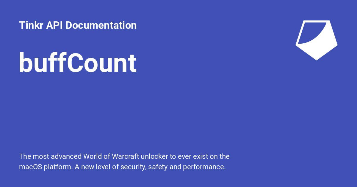 buffCount - Tinkr API Documentation